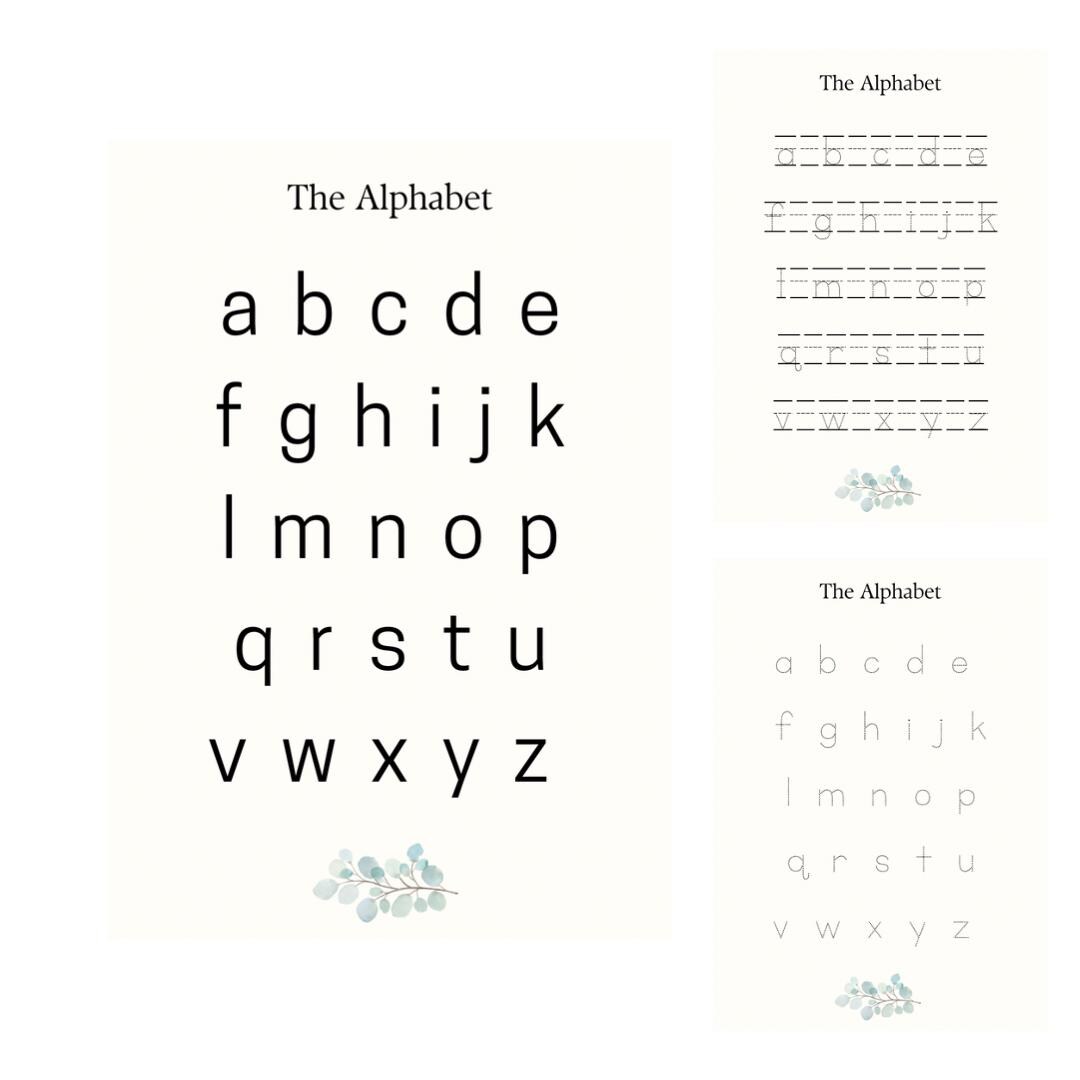 Alphabet Poster and Tracing Pages - Etsy