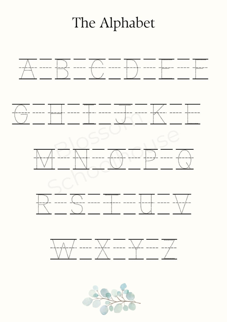 Alphabet Poster and Tracing Pages - Etsy