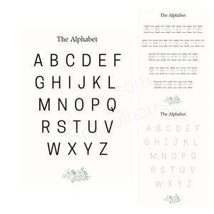 Alphabet Poster and Tracing Pages - Etsy
