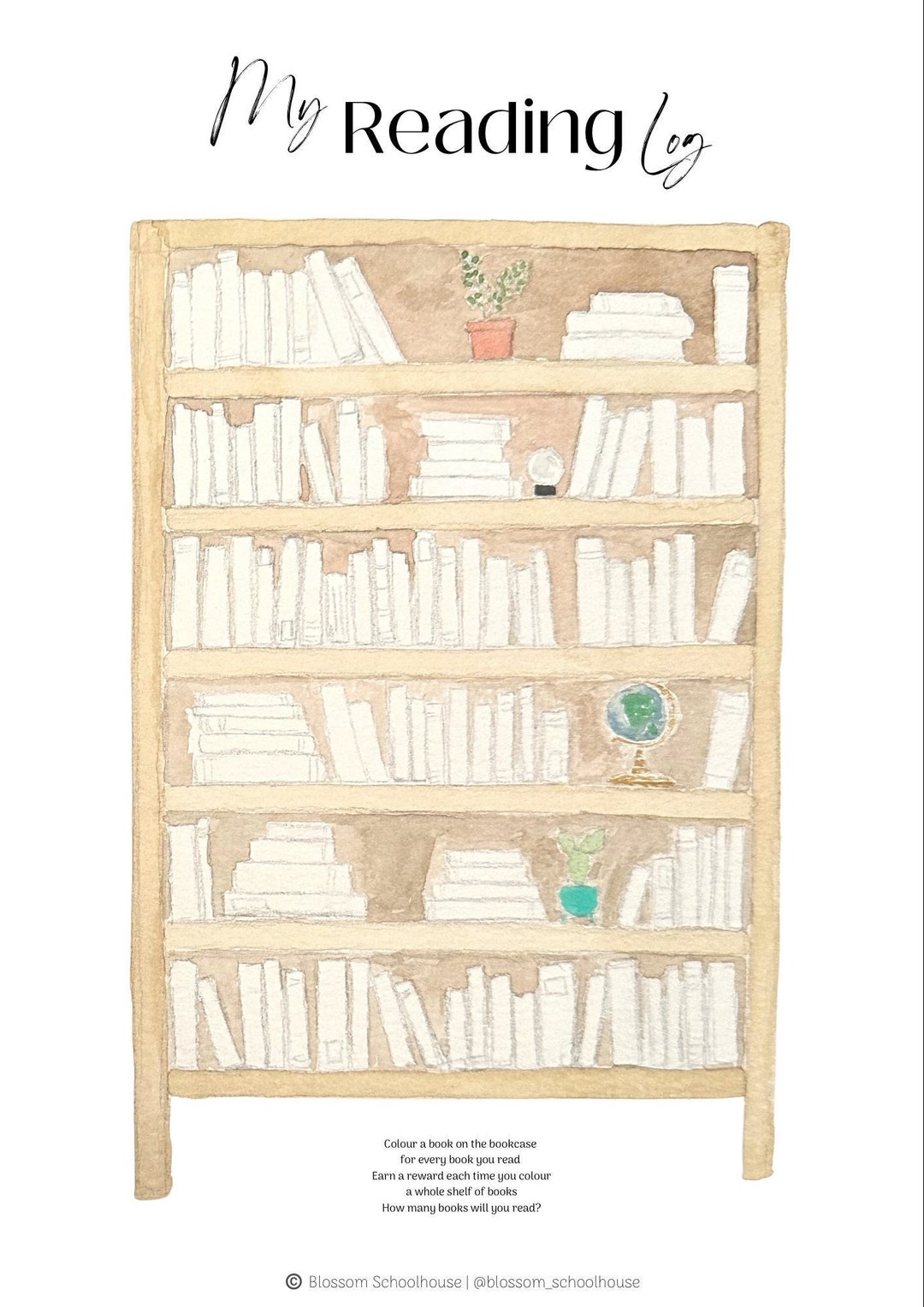 My Reading Log - Etsy