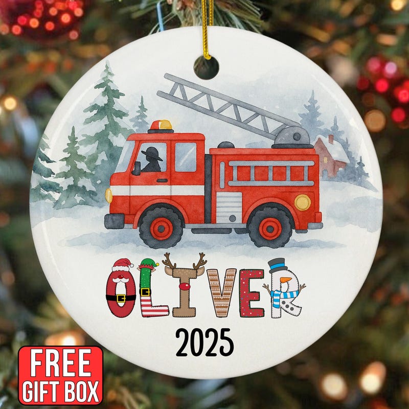 Firetruck Christmas - Etsy