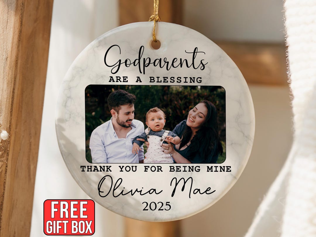 Godparent Keepsakes Personalized Godparents Ornament Godmother ...