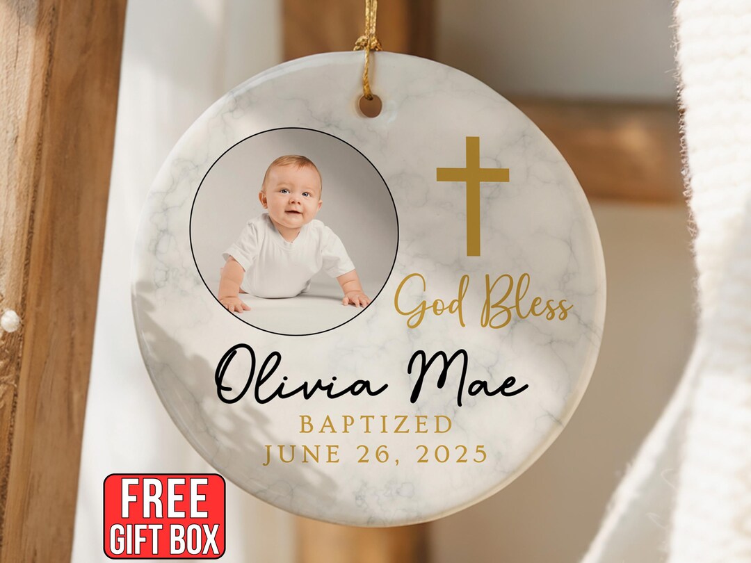 Christening Keepsake Baptism Ornament Personalized Baptism Keepsakes ...