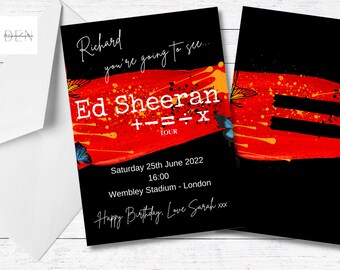 Ed Sheeran Printable Ticket | Etsy UK