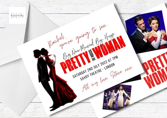 Pretty Woman Reveal Card Pretty Woman Musical Reveal Pretty | Etsy