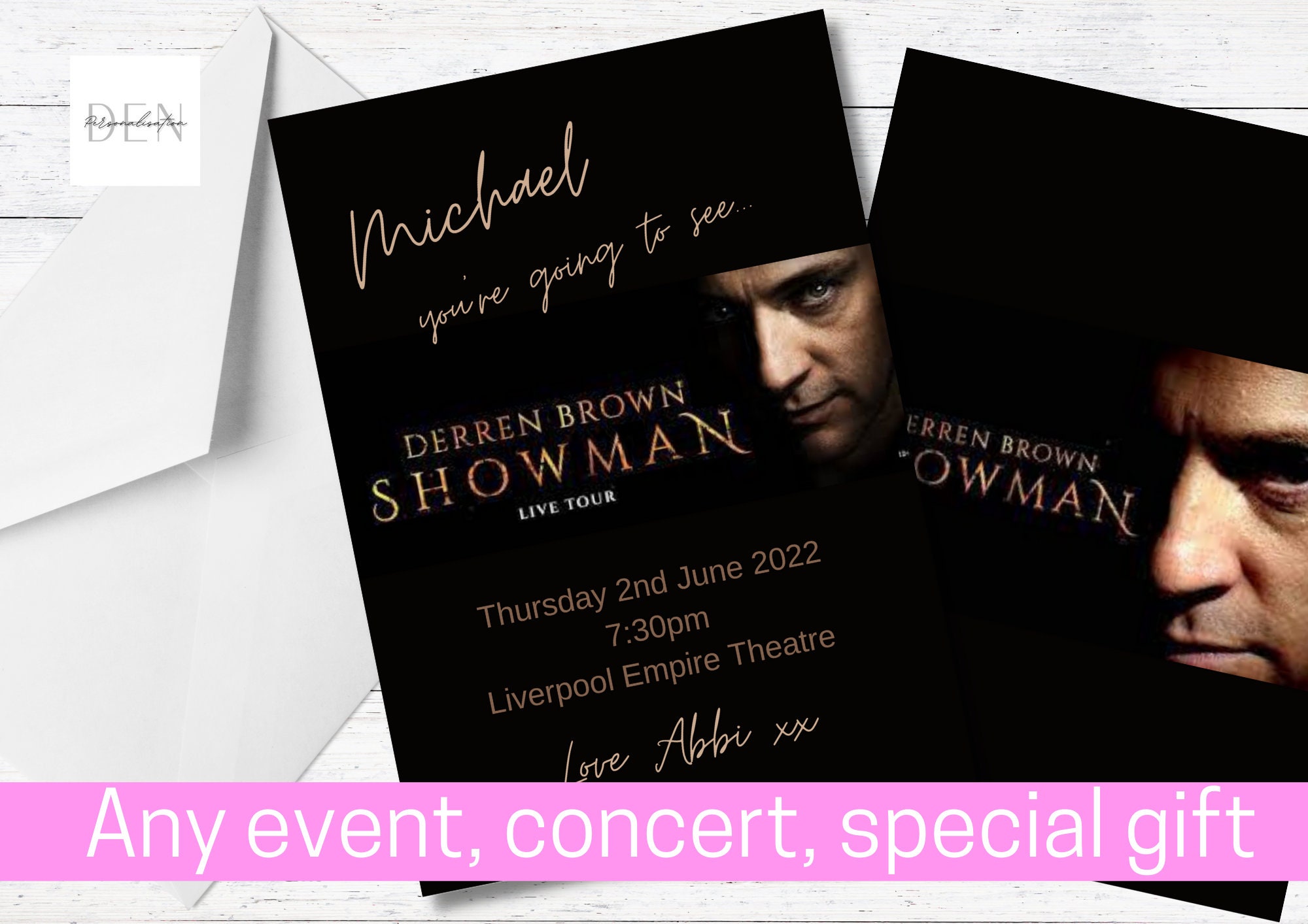 Ticket Reveal Card Peter Kay Ticket Reveal Custom Reveal - Etsy