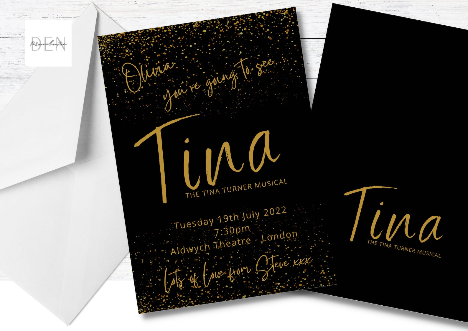Tina Turner Musical Reveal Ticket, Tina Turner Reveal Card, Tina Ticket ...