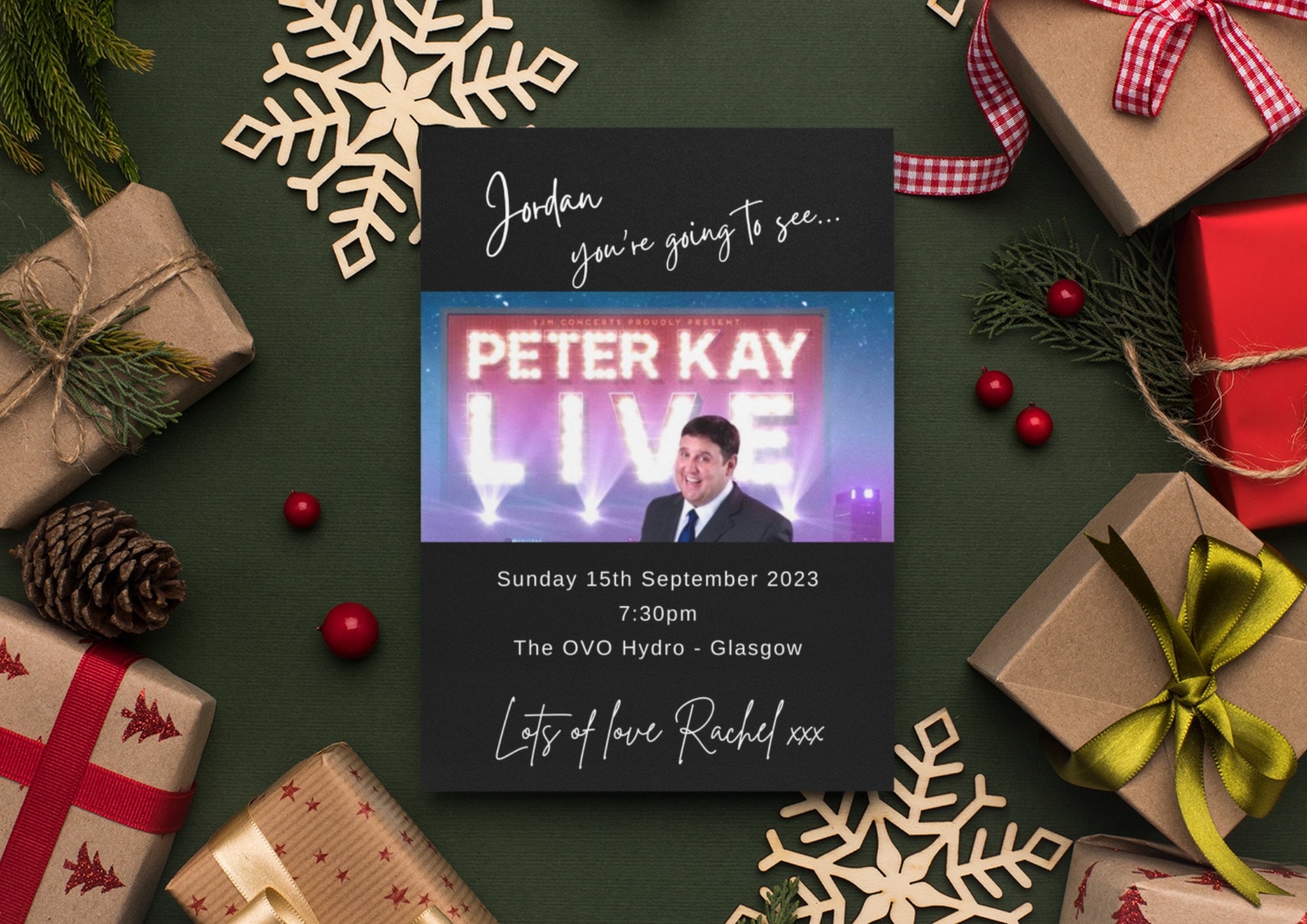 Peter Kay Ticket Reveal Card Instant Download Peter Kay - Etsy