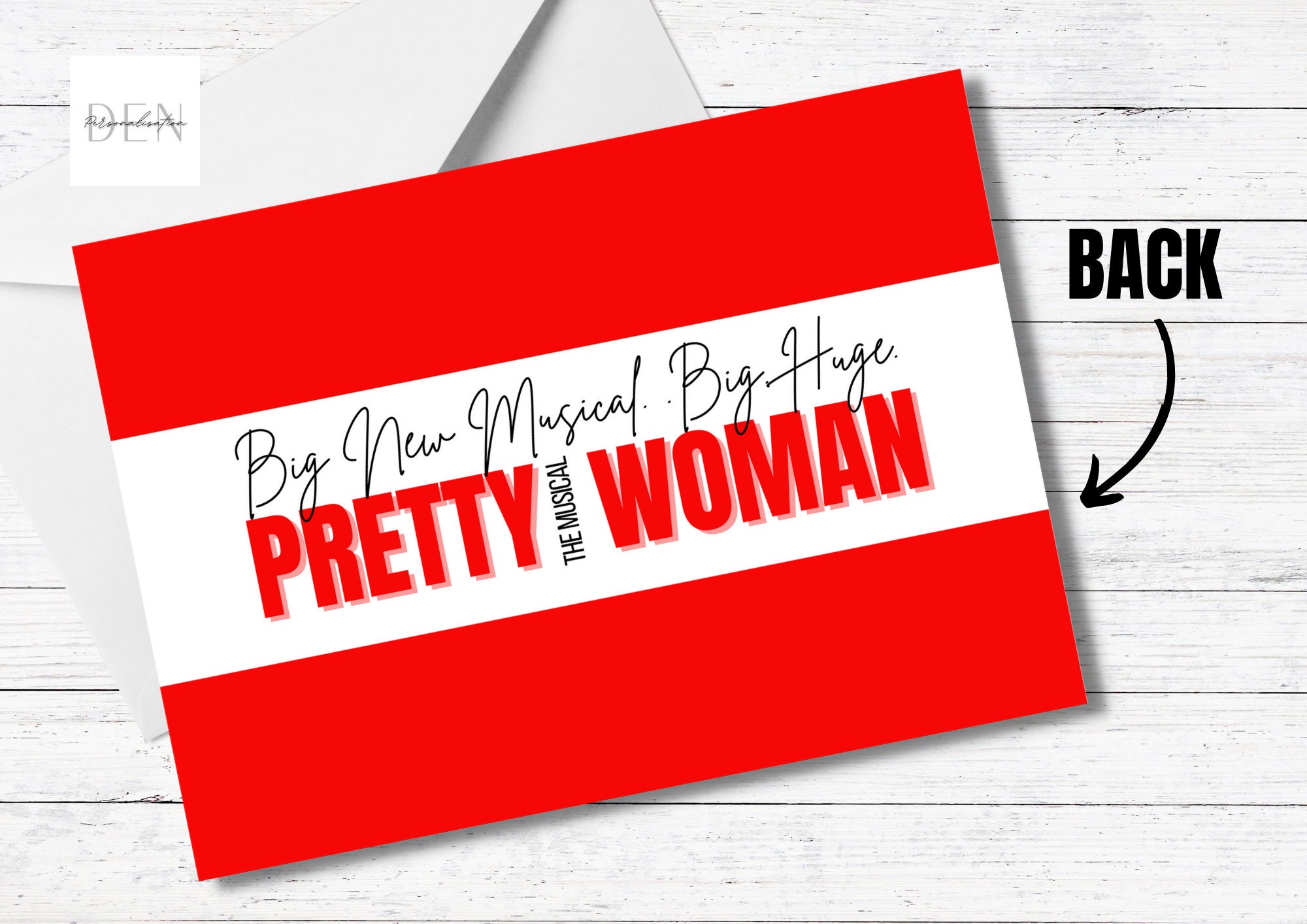Pretty Woman Reveal Card Pretty Woman Musical Reveal Pretty - Etsy