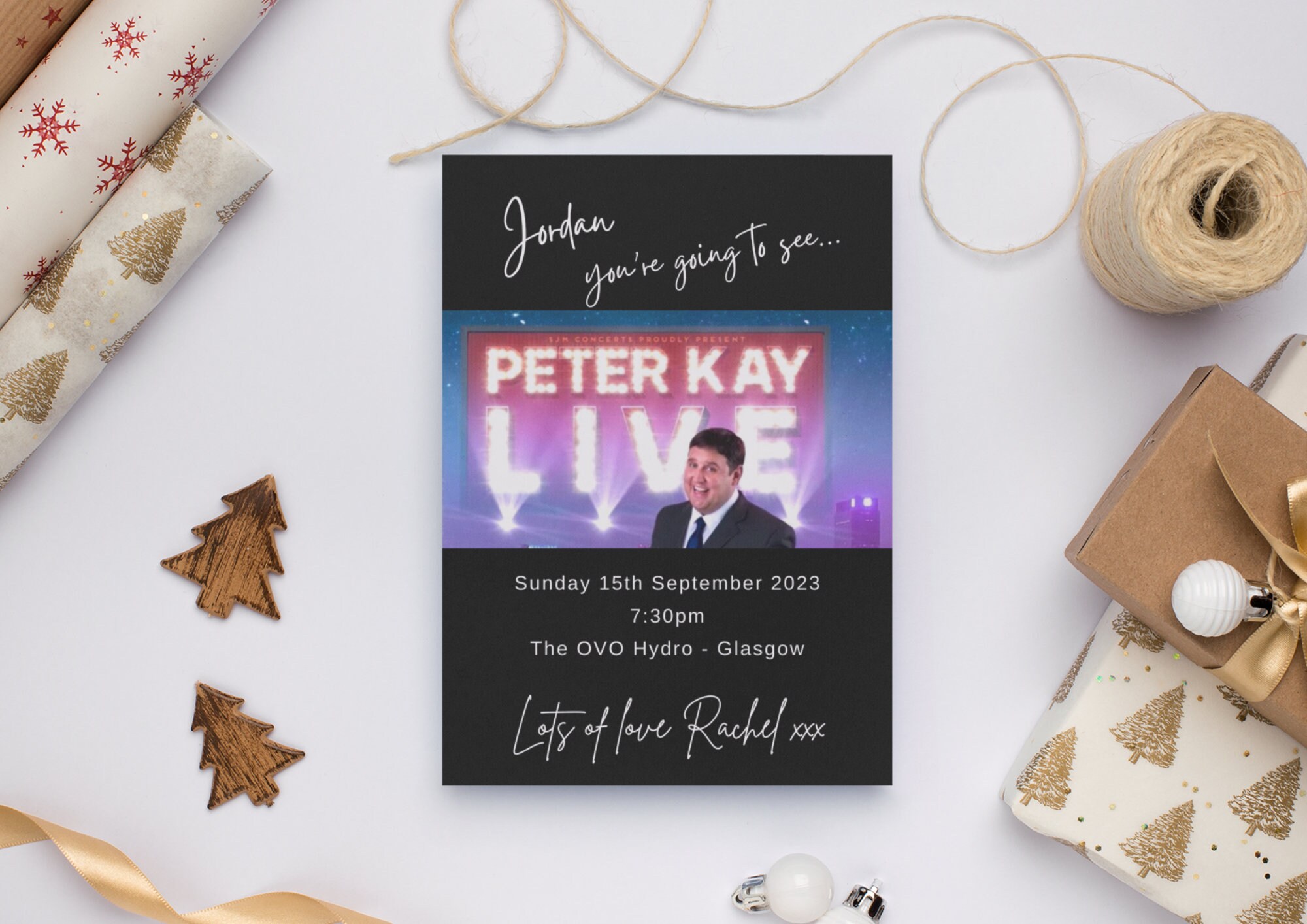 Peter Kay Ticket Reveal Card Instant Download Peter Kay - Etsy