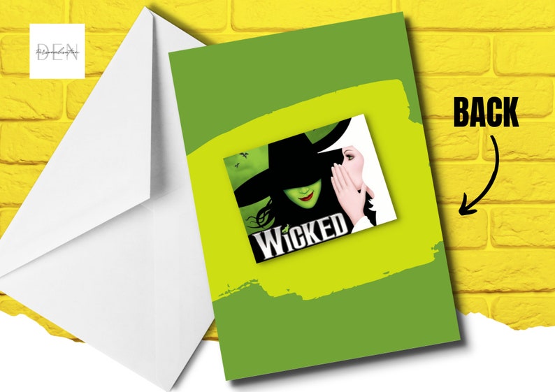Wicked the Musical Ticket Reveal Card Wicked Ticket Gift | Etsy