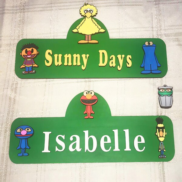 Sesame Street Wood Sign - Etsy