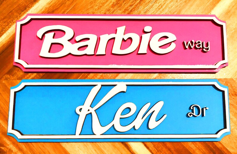 Barbie and Ken Street Signs - Etsy