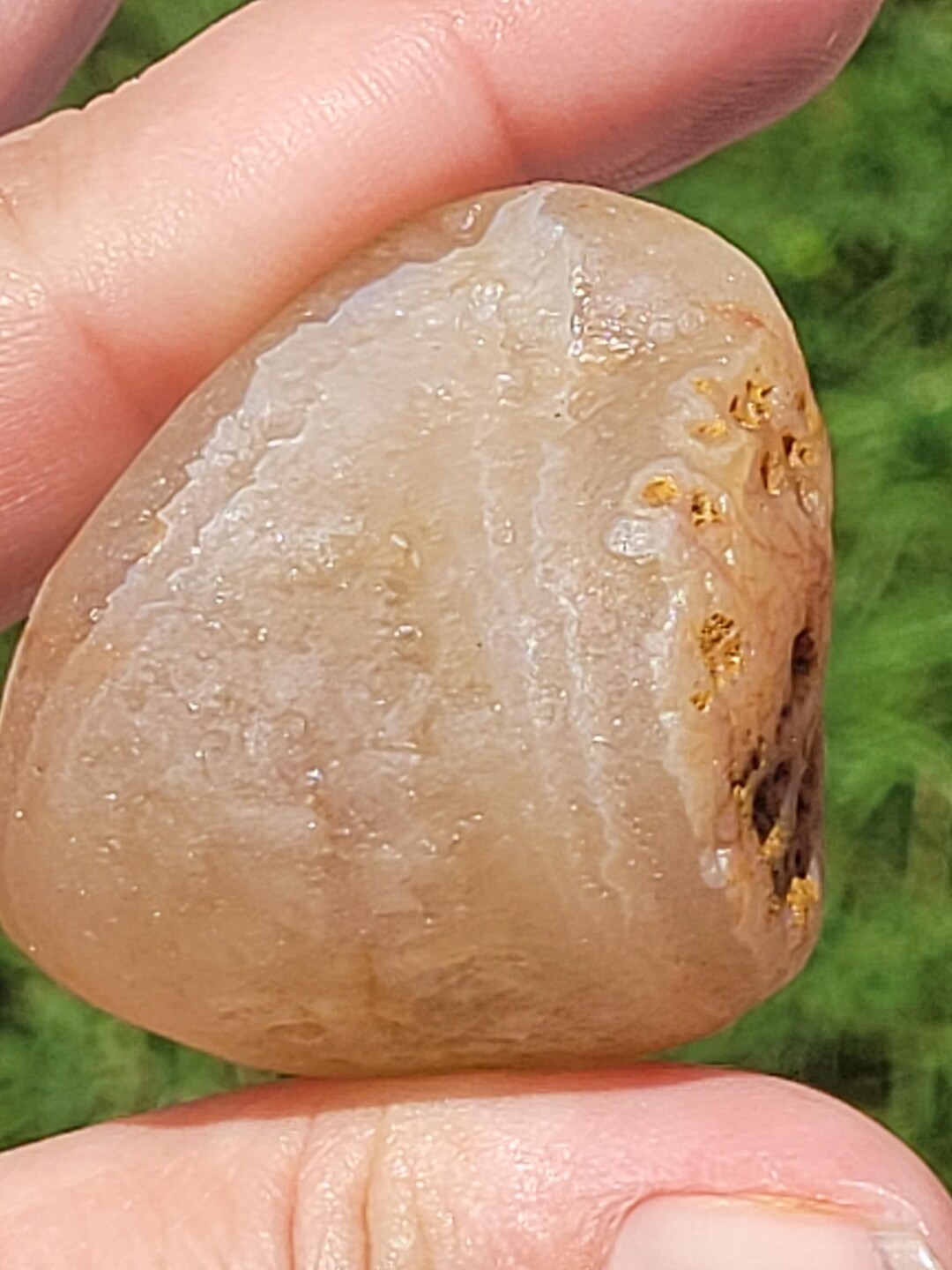 WATERWASHED Lake Superior W/ Lt SMOKEY Quartz FLOATER Agate W/ Crystal ...