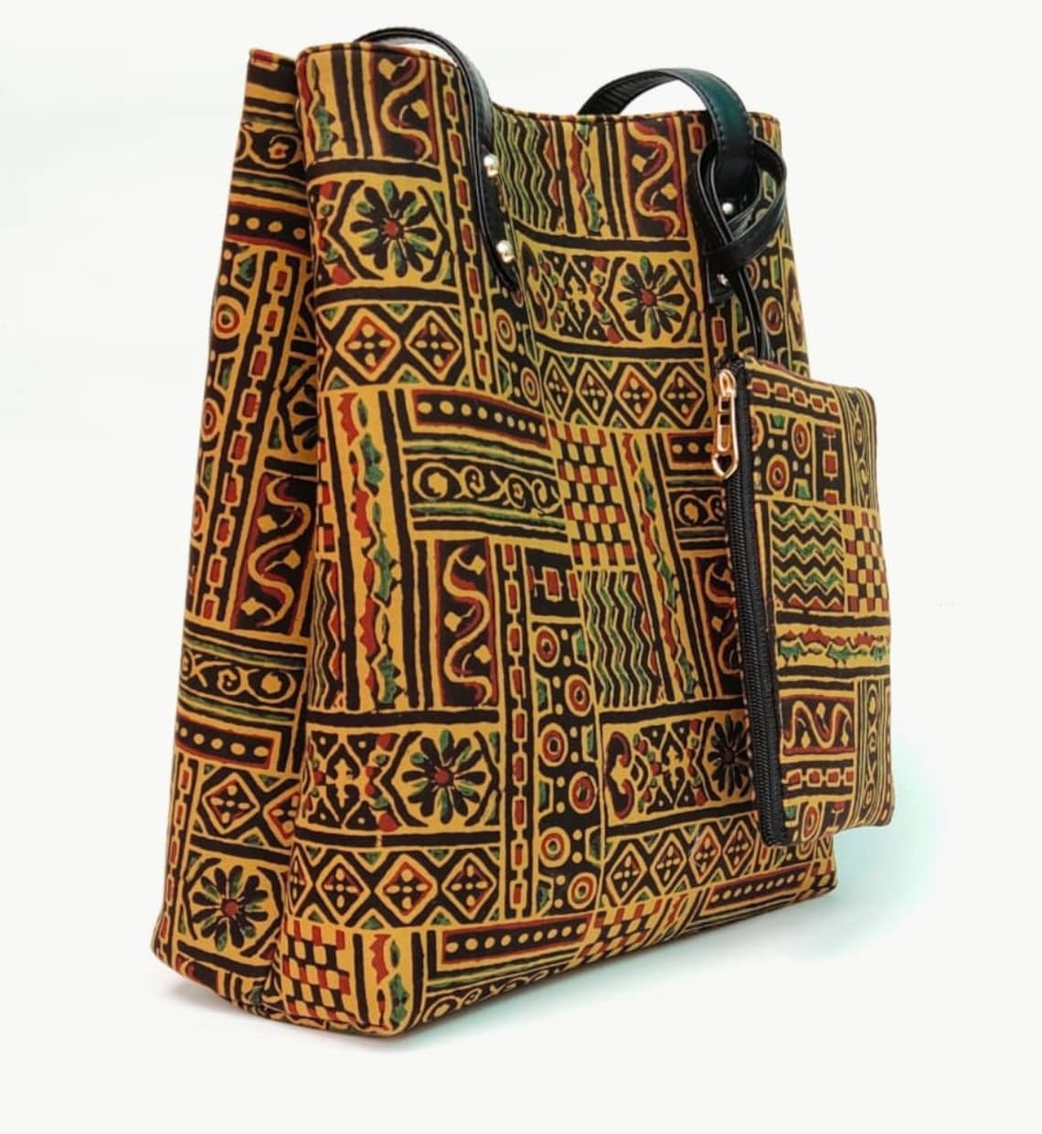 Handmade Fabric Tote Bag With Pouch - Etsy