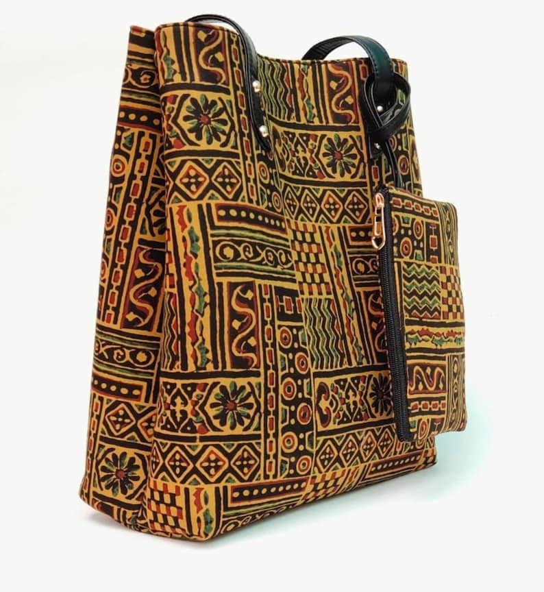 Handmade Fabric Tote Bag With Pouch - Etsy