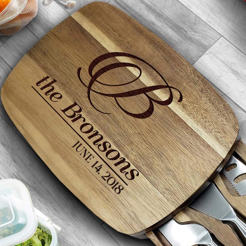 Monogrammed Cheese Board - Etsy