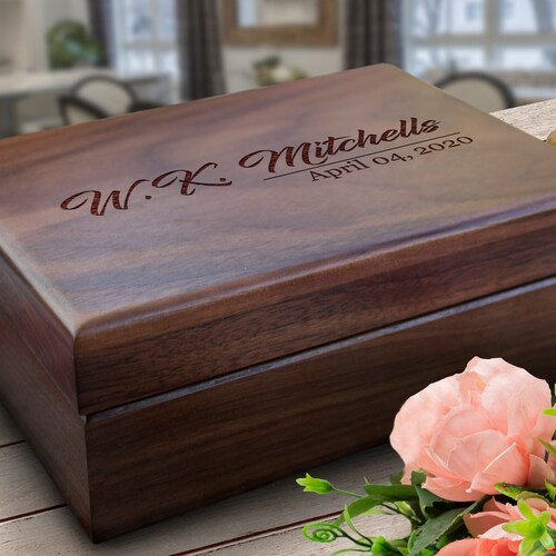 Personalized Wooden Keepsake Box Custom Engraved Memory - Etsy