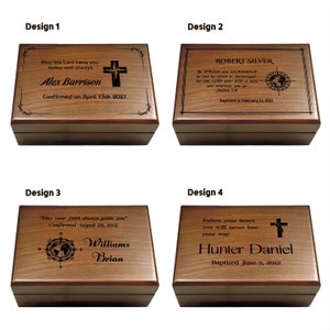 Engraved Baptism Remembrance Box With Compass, Personalized ...