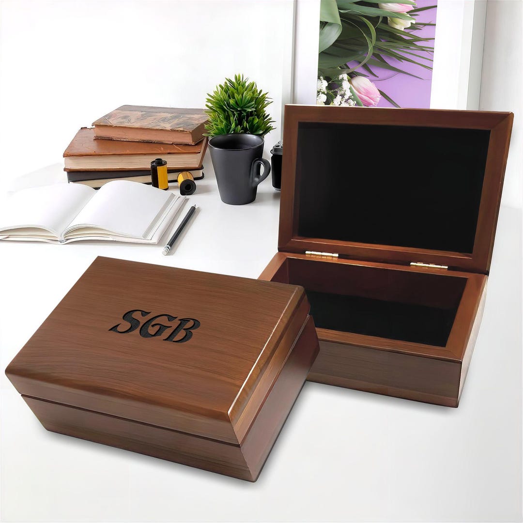 Keepsake Large Box, Personalized Box With Name, Monogrammed Valet Box ...