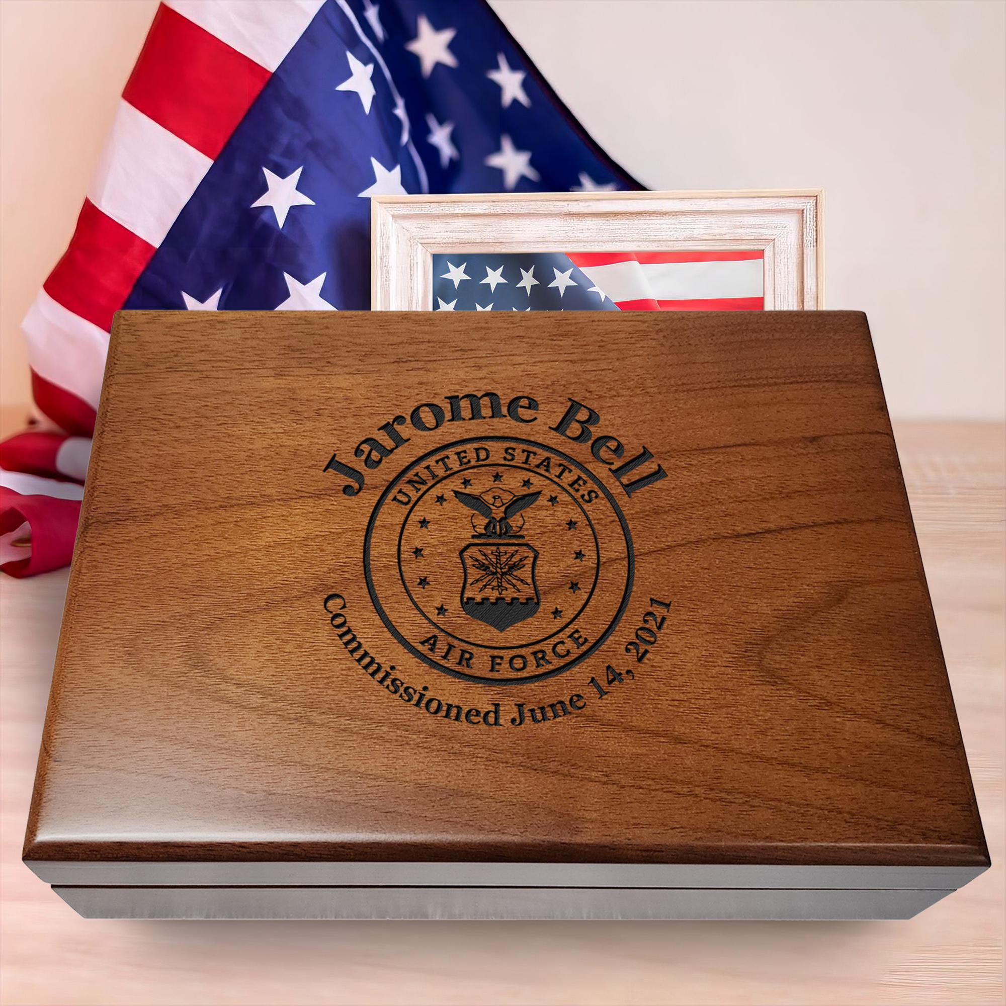 Air Force Keepsake Box: Personalized Military Gift for Veteran ...