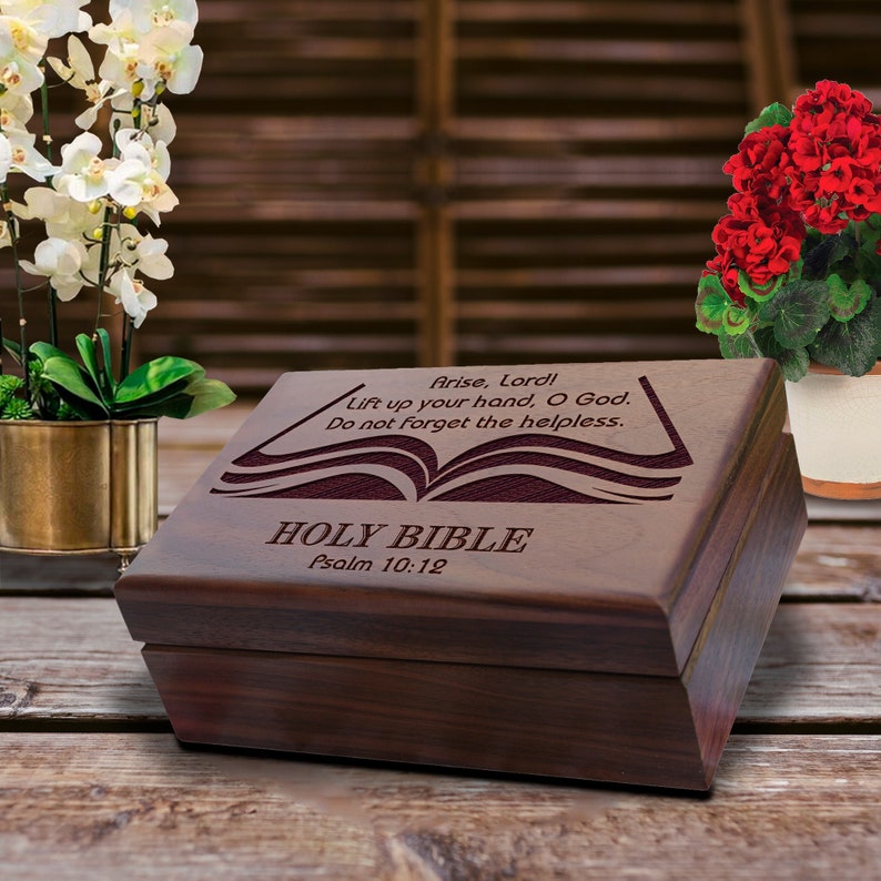Scripture Memory Box Bible Verse Wooden Box Catholic - Etsy