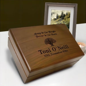 Memorial Keepsake Box, Forever in Our Heart Memory Box, Loss of Dad ...