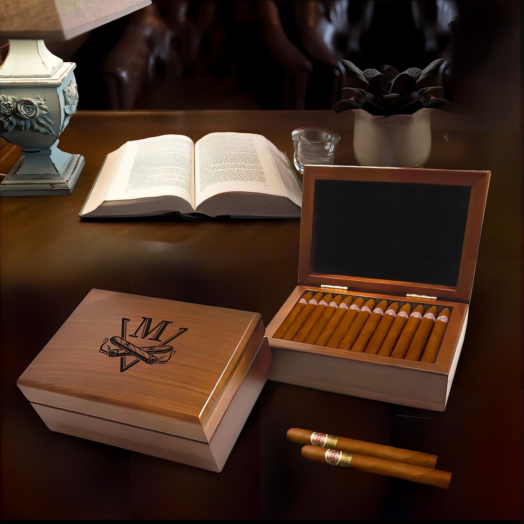 Cigar Gift Box, Wedding Cigar Box, Personalized Cigar Box, Monogrammed ...