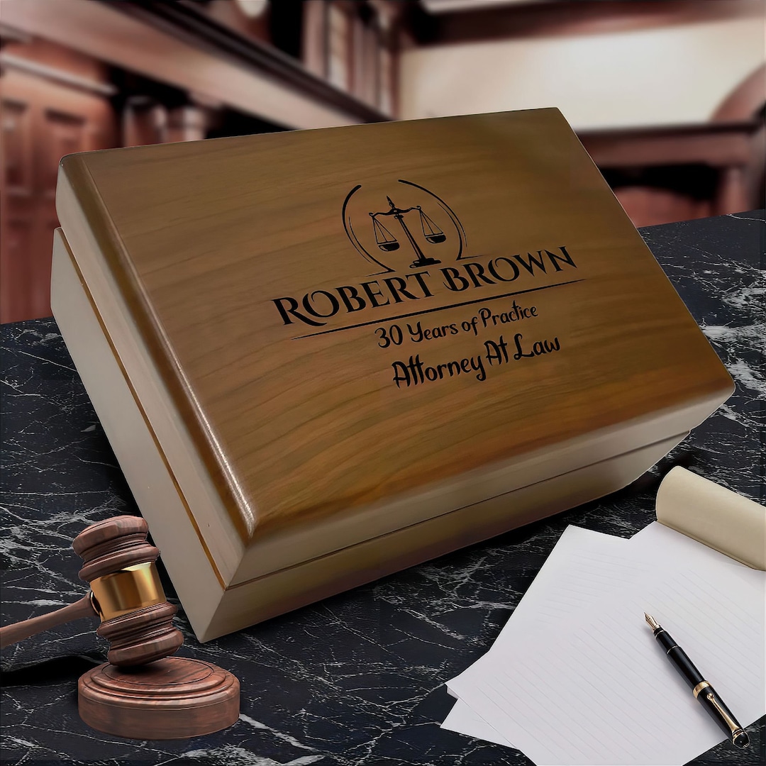 Attorney Lawyer Keepsake Box, Law Firm Customized Memory Box, Law ...