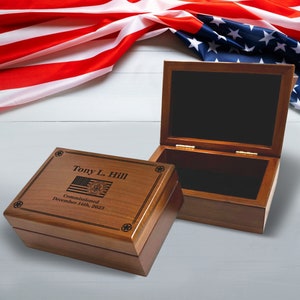 Personalized US Army Keepsake Box: Military Retirement, Commissioning ...