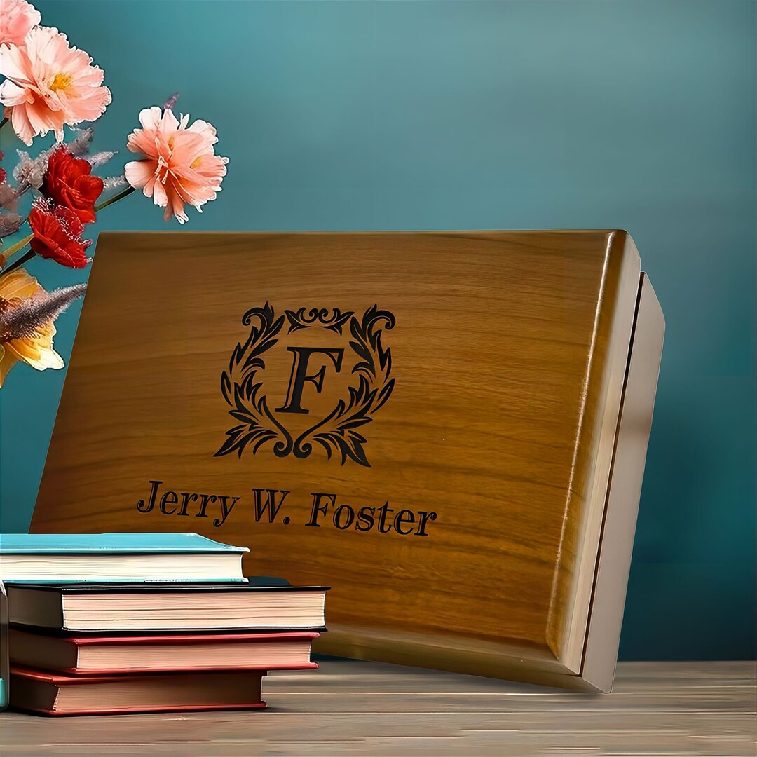 Personalized Keepsake Box Walnut Wooden Memory Box Gift for Anniversary ...