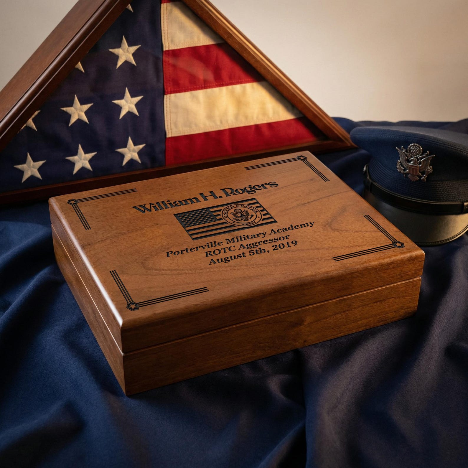 Personalized US Army Keepsake Box: Military Retirement, Commissioning ...