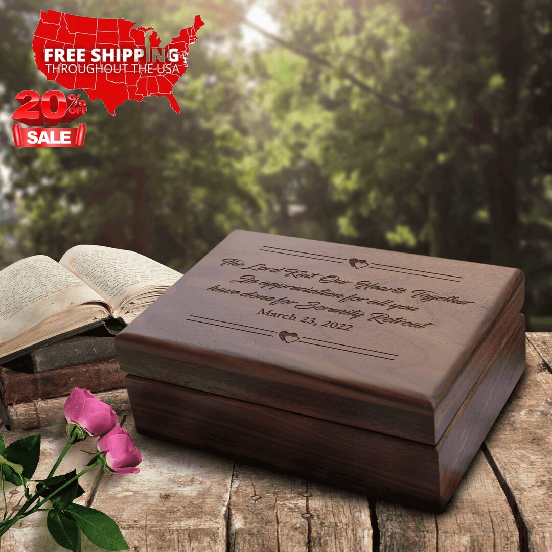 Personalized Religious Scripture Prayer Gift, Custom Wooden Quote Box ...