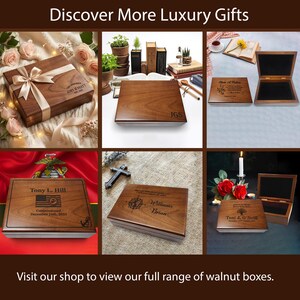 Large Memory Box - Mens Wooden Keepsake Box- Walnut Jewelry Box ...