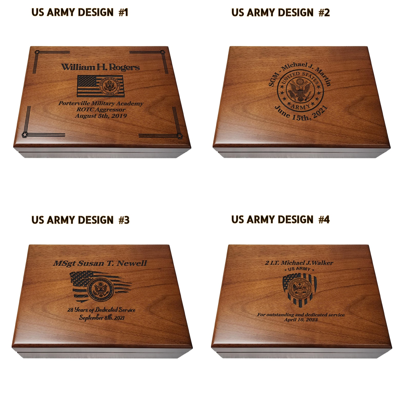 Personalized US Army Keepsake Box: Military Retirement, Commissioning ...