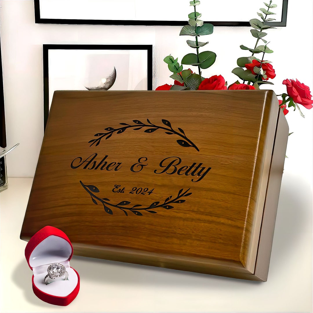 Wedding Day Memory Box, Personalized Wooden Box, Anniversary Gifts for ...