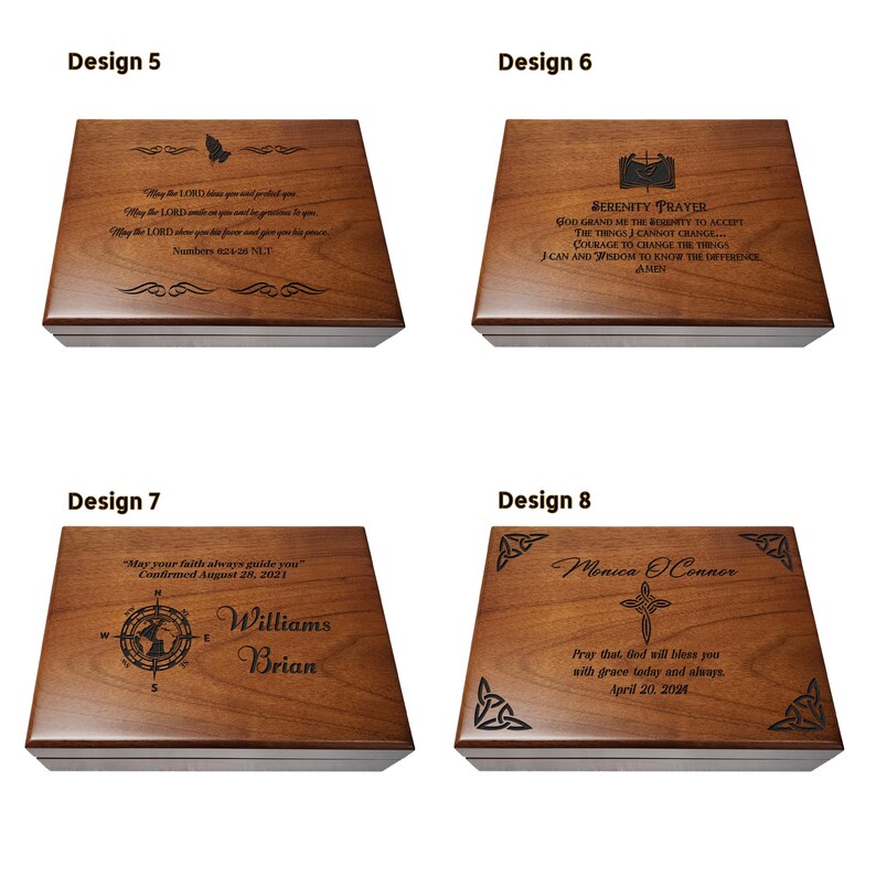 Religious Keepsake Box: Engraved Prayer Gift With Psalm or Scripture - Etsy