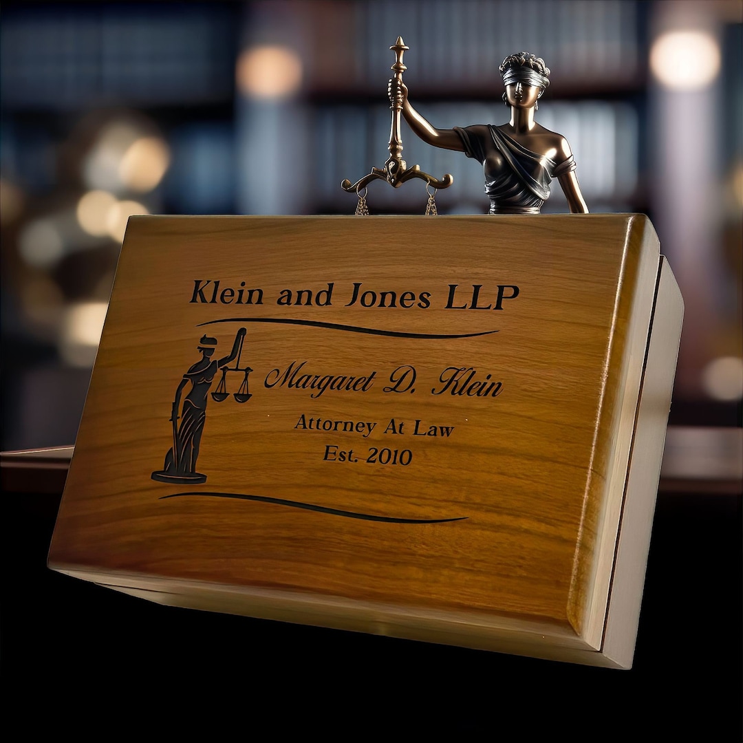 Personalized Lawyer Keepsake Box, Attorney at Law Gift, Law School ...
