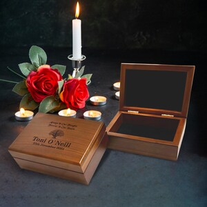 Memorial Keepsake Box, Forever in Our Heart Memory Box, Loss of Dad ...