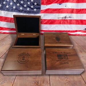 Military Medal Keepsake Box, Personalized US Army Wood Box, Custom Navy ...