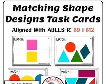 ABLLS-R Aligned B9 Block Designs on Picture Cards Task Cards, Pictures ...