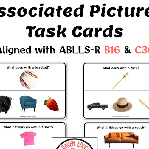 ABLLS-R Aligned B5 Matching Task Cards Identical Pictures to - Etsy