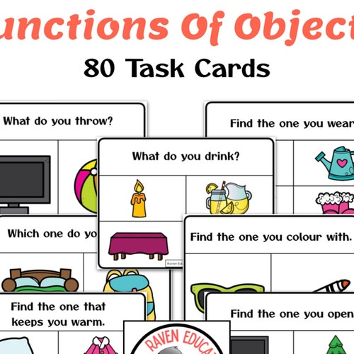Functions of Objects Task Cards ABLLS-R C37 - Etsy