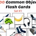100 Common Objects Flash Cards - Etsy