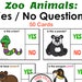 YES or NO Questions - Zoo Animals (50 Printable Task Cards) - Etsy