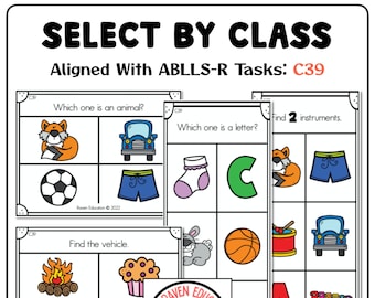 Feature Function Class Task Cards Bundle ABA, Speech Therapy Autism ...