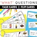 Wh-questions 100 Printable Task Cards who What Where When Why - Etsy