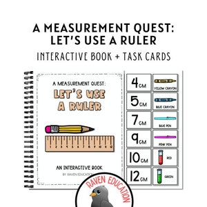 A Measurement Quest: Let's Use A Ruler interactive Book Adapted Book ...