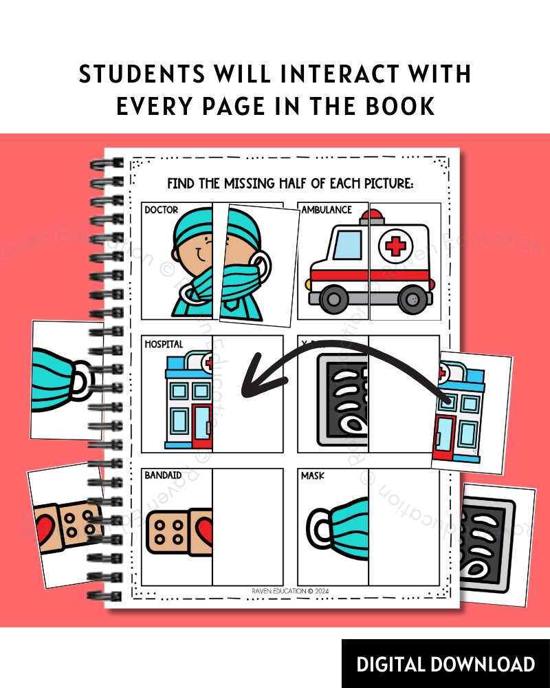 Community Helper Busy Book: Doctors (matching, Counting, Letters ...