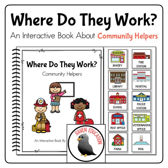 Where Do They Work an Interactive Book About Community - Etsy